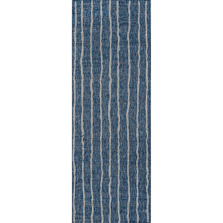 Novogratz Villa Vi-03 Blue 27 x 76 Runner Outdoor Area Rug - Blue