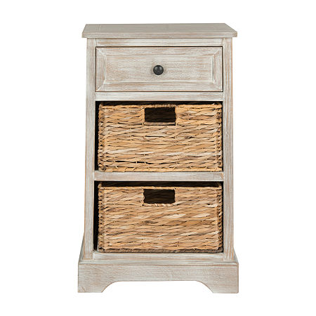Click here for Carie 3-Drawer Storage End Table  One Size  White prices