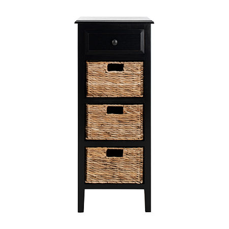 Click here for Michaela 4-Drawer Storage End Table  One Size  Bla... prices