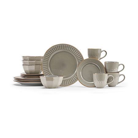 Baum Belle Grey 16 Pc. Dinnerware Set  Service for 4 - GREY