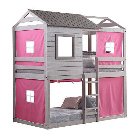 Click here for Deer Blind Twin over Twin Bunkbed with Tent  One S... prices