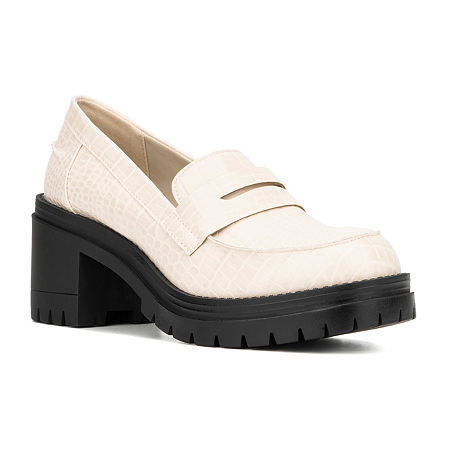 Click here for Womens Penni Lug Sole Loafers - Bone croc prices