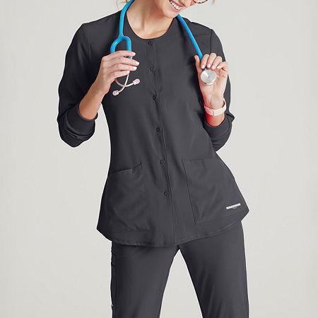 Click here for Skechers Sk401 Stability 2-Pocket Crewneck Snap-Fr... prices