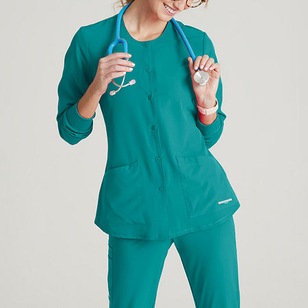 Click here for Skechers Sk401 Stability 2-Pocket Crewneck Snap-Fr... prices