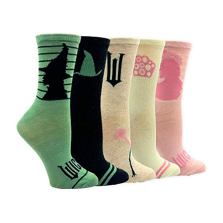 Click here for Wicked Womens 5 Pair Crew Socks  9-11  Green prices