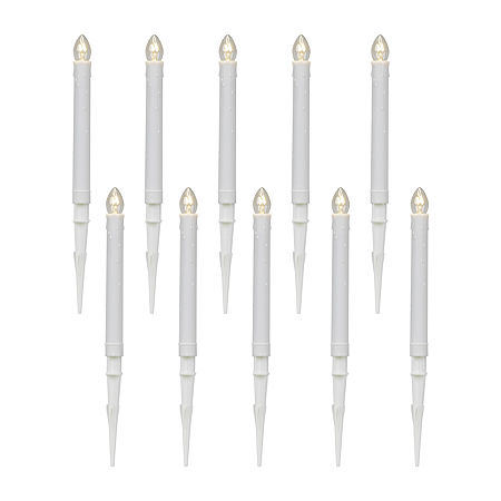 Click here for 10ct White C7 Candle Pathway Markers Christmas Lig... prices