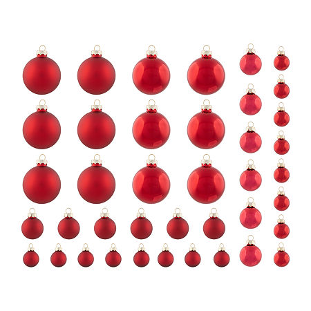 Click here for Northlight Red Glass Ball 40-pc. Christmas Ornamen... prices