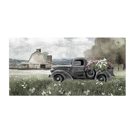 Click here for Courtside Market Farm Blue Truck 12x24 Canvas Canv... prices
