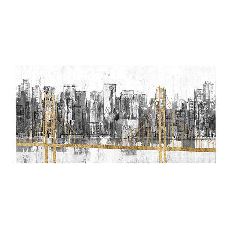 Click here for Courtside Market Golden Bridge Panorama 12x24 Canv... prices