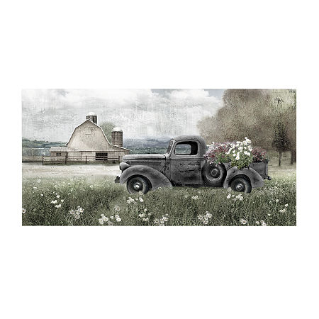 Click here for Courtside Market Farm Blue Truck 24x48 Canvas Canv... prices