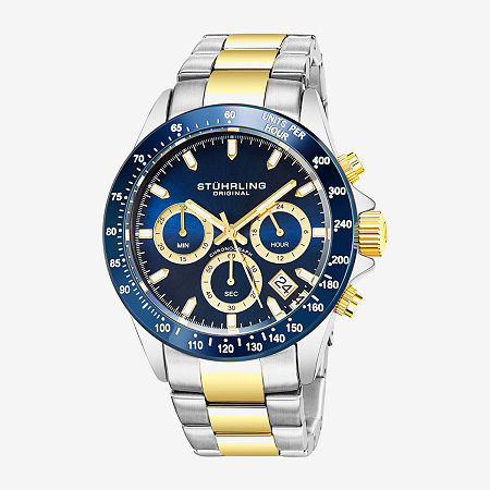 Click here for Stuhrling Mens Chronograph Two Tone Stainless Stee... prices