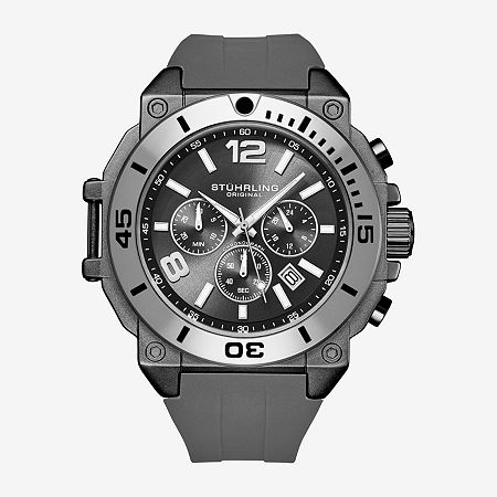 Click here for Stuhrling Mens Gray Strap Watch 4054 1  One Size... prices
