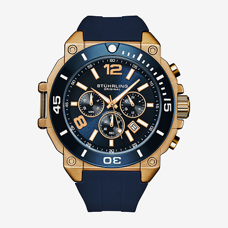 Click here for Stuhrling Mens Blue Strap Watch 4054 3  One Size... prices