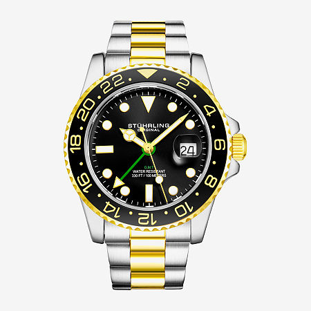 Click here for Stuhrling Mens Gold Tone Stainless Steel Bracelet... prices