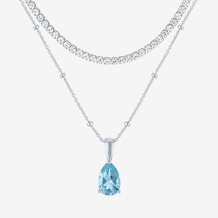 Click here for Gemstone 2-pc. Necklace Set  One Size  Blue prices