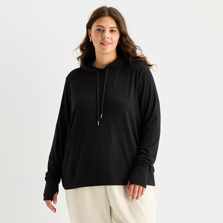 Click here for Stylus Womens Plus Hooded Long Sleeve Sweatshirt... prices