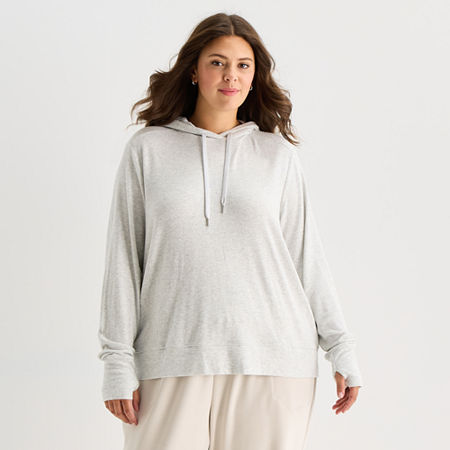 Click here for Stylus Womens Plus Hooded Long Sleeve Sweatshirt... prices