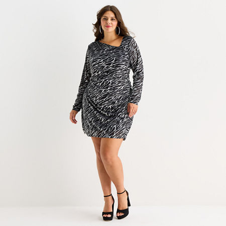 Click here for Bold Elements Womens Plus Long Sleeve Casual Zebra... prices