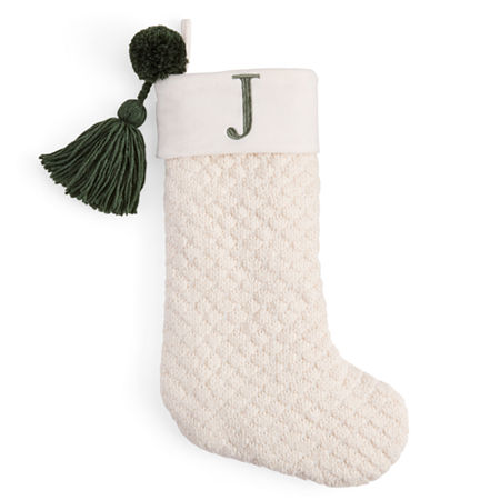 Click here for North Pole Trading Co. Ivory Knit Monogram Christm... prices