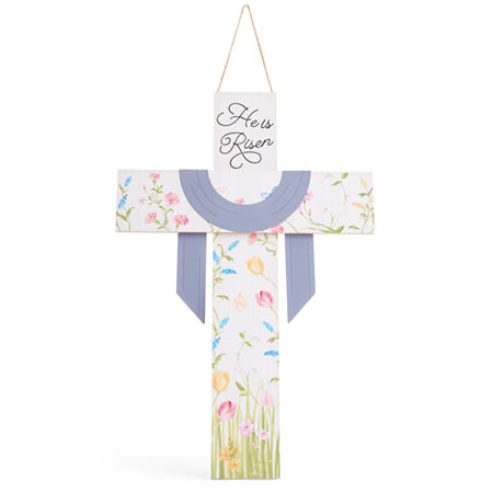 Click here for Layerings Cross Easter Porch Sign  One Size  White prices