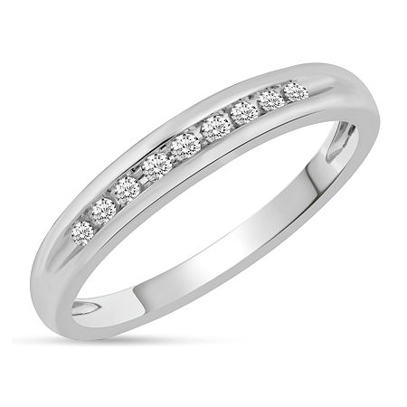 Click here for Womens Natural White Diamond 10K White Gold Weddin... prices