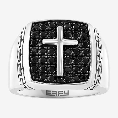 Click here for Effy Mens Genuine Black Sapphire 18K Gold Over Sil... prices