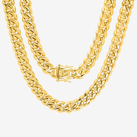Click here for Mens 18K Gold Over Stainless Steel Hypoallergenic... prices