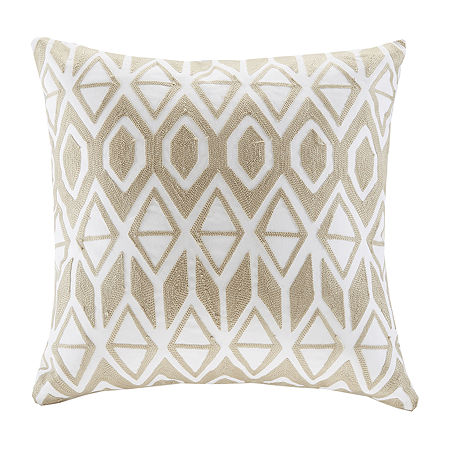 Harbor House Anslee Embroidered Decorative Pillow  18 x 18 - Taupe