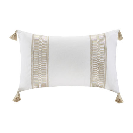 Harbor House Anslee Embroidered Decorative Pillow  12 x 20 - Taupe