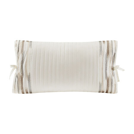N Natori Hanae Embroidered Decorative Pillow  12 x 20 - White