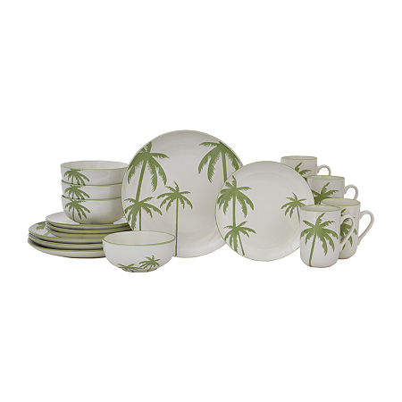 Click here for Baum Palm Tree Breeze 16-pc. Ceramic Dinnerware Se... prices