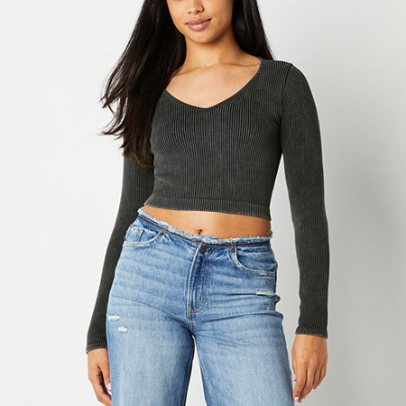 Click here for Arizona Womens Juniors V Neck Long Sleeve T-Shirt... prices