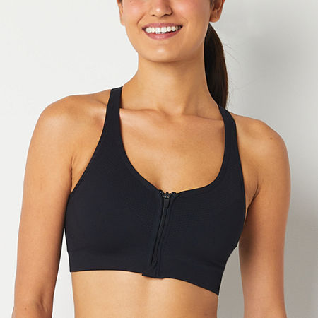 Click here for Xersion Medium Support Zip Front Seamless Sports B... prices