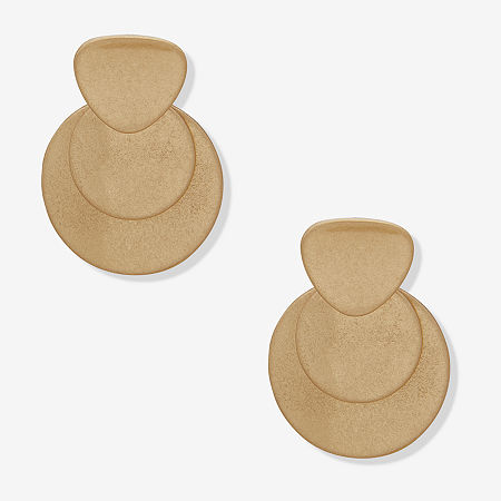 Click here for a.n.a Gold Tone 3 Layer Post Womens Drop Earrings... prices