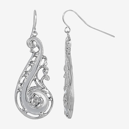 Click here for 1928 Silver Tone Womens Drop Earrings  One Size  G... prices