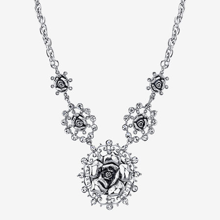Click here for 1928 Silver Tone Womens 16 Inch Statement Necklace... prices