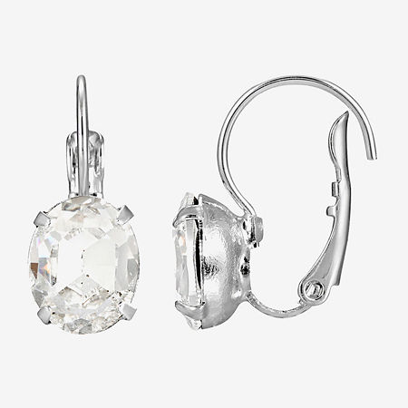 Click here for 1928 Silver Tone Womens Crystal Drop Earrings  One... prices