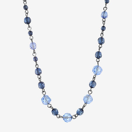 Click here for 1928 Black Tone & Blue Womens 15 Inch Beaded Neckl... prices