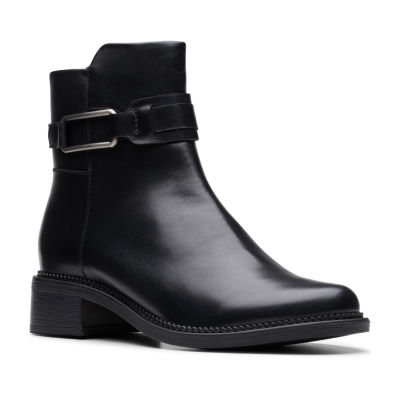 Clarks Womens Maye Bella Stacked Heel Chelsea Boots, Color: Black ...