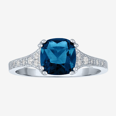 Click here for Gemstone Sterling Silver Cushion Cocktail Ring  8... prices