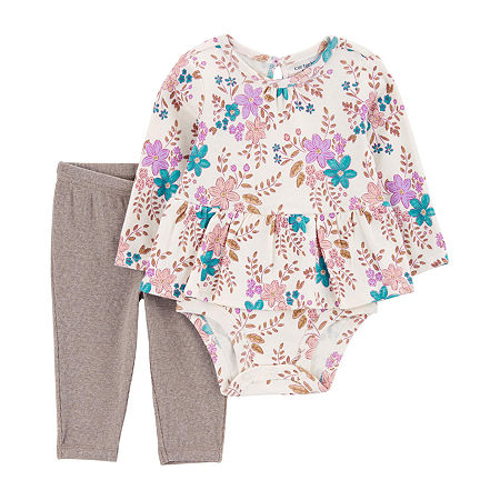 Click here for Carters Baby Girls 2-pc. Pant Set  Newborn  White prices