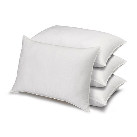 Ella Jayne 100 Cotton Dobby-Box Shell Firm Density Side/Back Sleeper Down Alternative 4-Pack Pillow  Standard - White