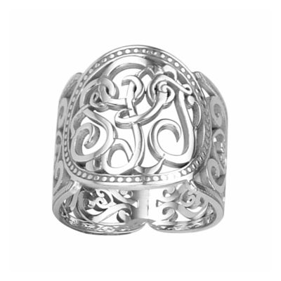Personalized 18mm Script Monogram Ring-JCPenney