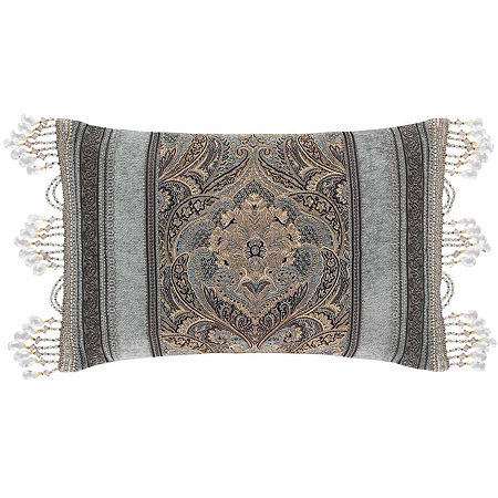 J Queen New York Provence Boudoir Decorative Pillow  15 x 21 - Stone