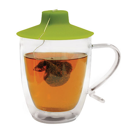 Click here for Double Wall Mug with Tea Bag Buddy  One Size  Silv... prices