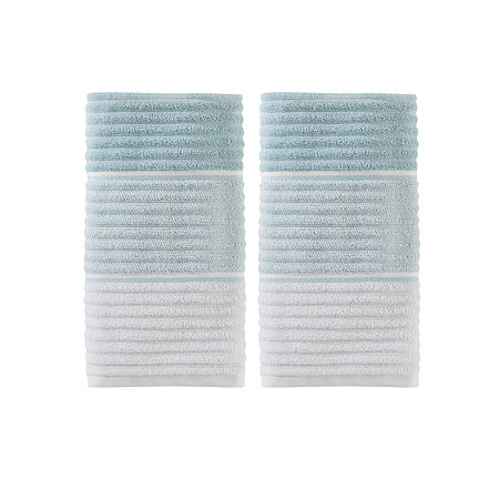 Saturday Knight Planet Ombre 2 Piece Hand Towel Set - Aqua