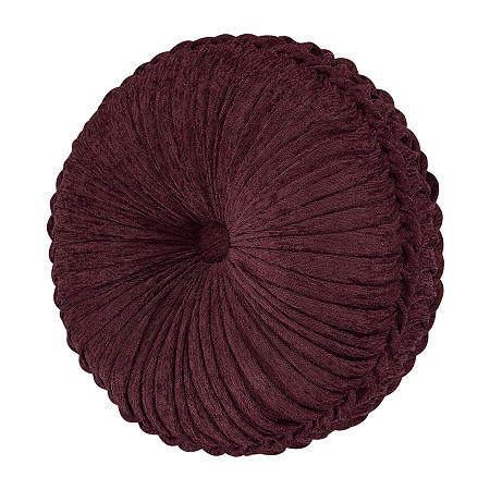 J Queen New York Garnet Decorative Pillow  15 Round - Red