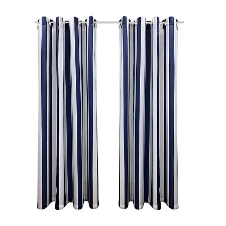 Click here for Seascapes Stripe Grommet Top Light-Filtering Set o... prices