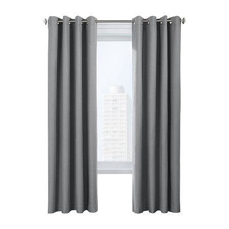 Thermaplus(tm) Ventura Grommet Curtain Panel Pair - 52 Width
