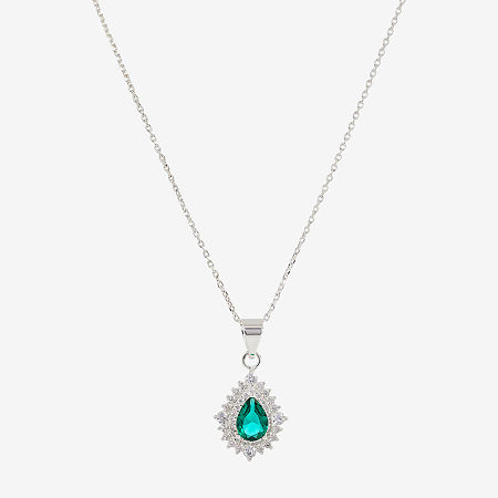 Click here for Sparkle Allure Womens Green Crystal Pure Silver Ov... prices